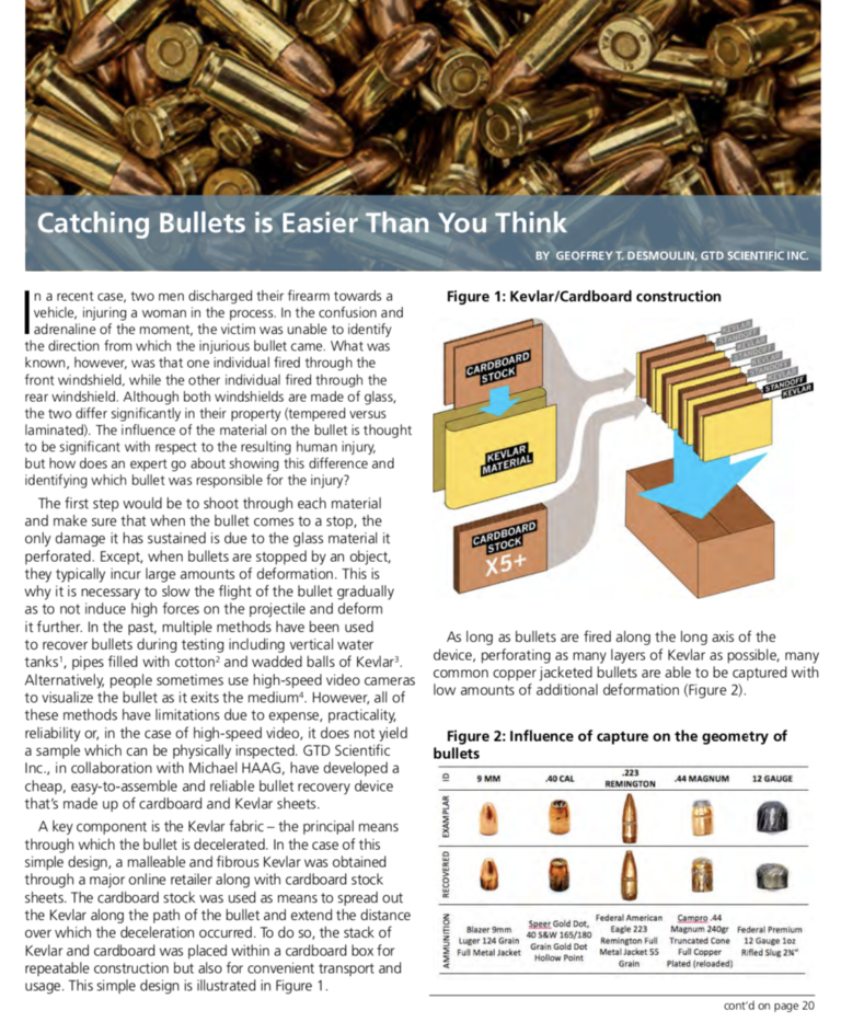Catching Bullets is Easier Than You Think - GTD Scientific